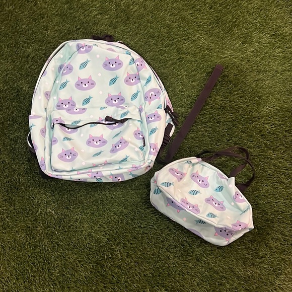 Bags | Kids Cat Backpack With Matching Lunch Box | Poshmark